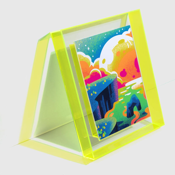 Vivid Moon: Framed Art Print – the kurzgesagt shop