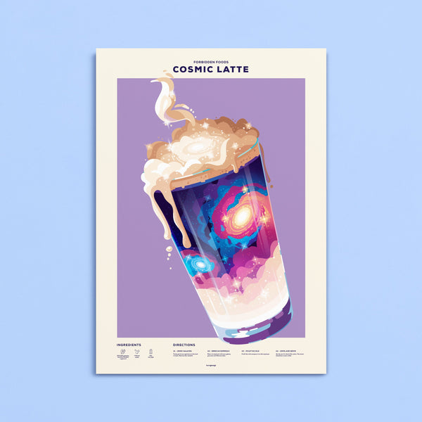 Forbidden Foods: Cosmic Latte Poster – the kurzgesagt shop