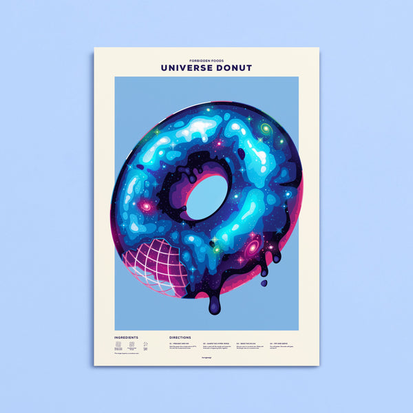 Forbidden Foods: Universe Donut Poster – the kurzgesagt shop