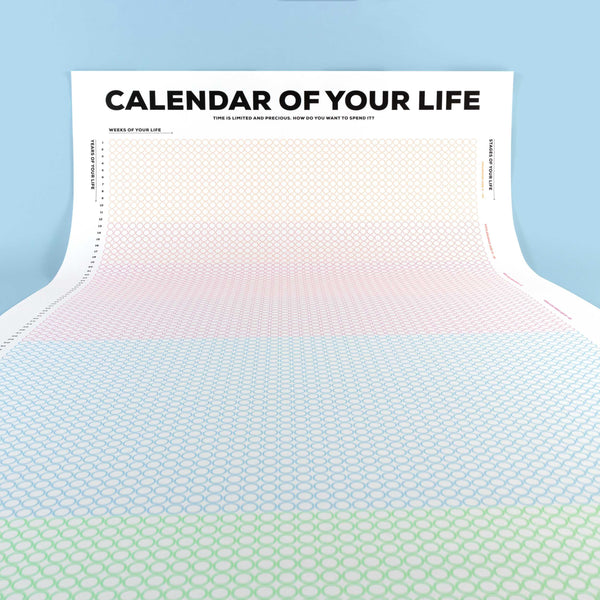 Calendar of Your Life Infographic Poster (Neon) – the kurzgesagt shop